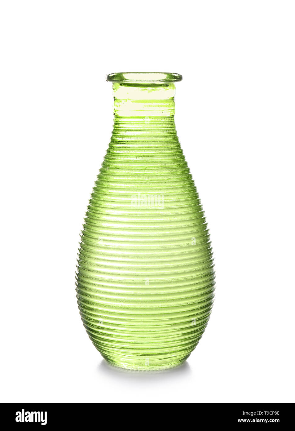 Beautiful glass vase on white background Stock Photo - Alamy