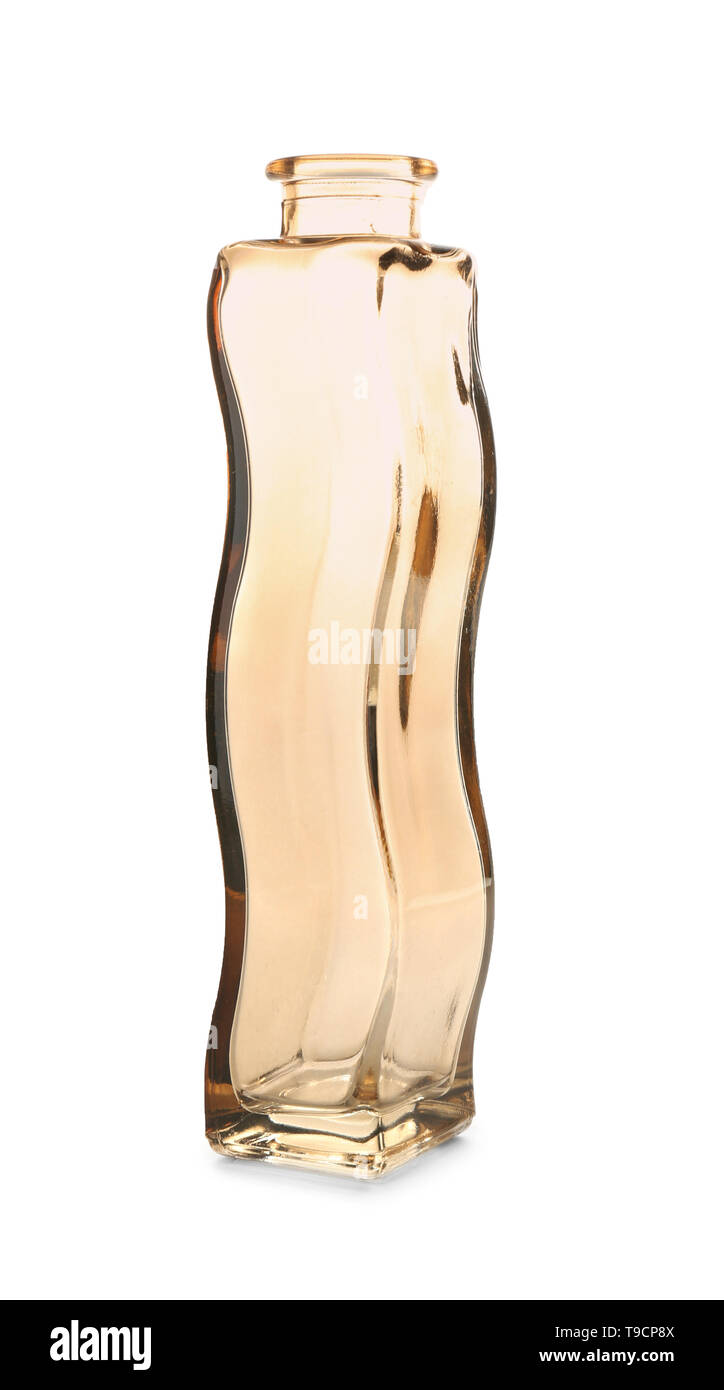 Beautiful glass vase on white background Stock Photo - Alamy