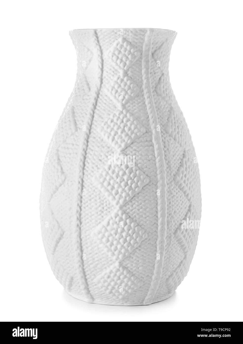 Beautiful ceramic vase on white background Stock Photo - Alamy
