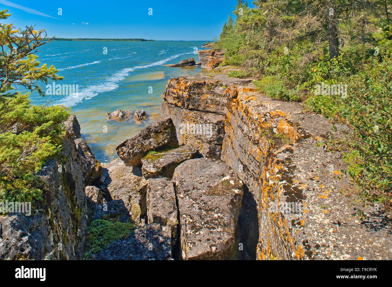 Rocky Lake Wanless Manitoba Canada Stock Photo - Alamy