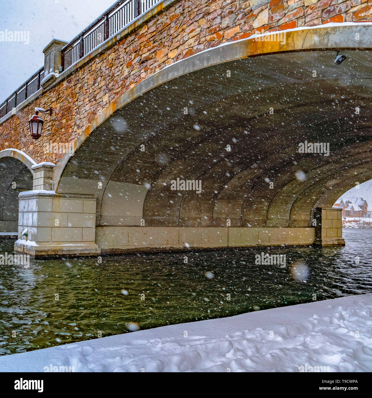 Square Underside of the arched bridge in Oquirrh Lake Stock Photo - Alamy