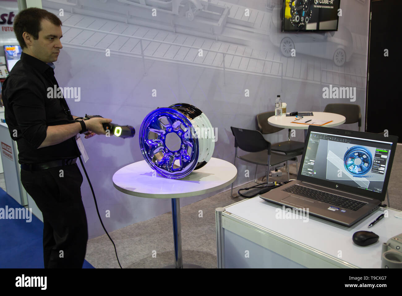 Bangkok, Thailand - May 10, 2019: Industrial technician operating ...