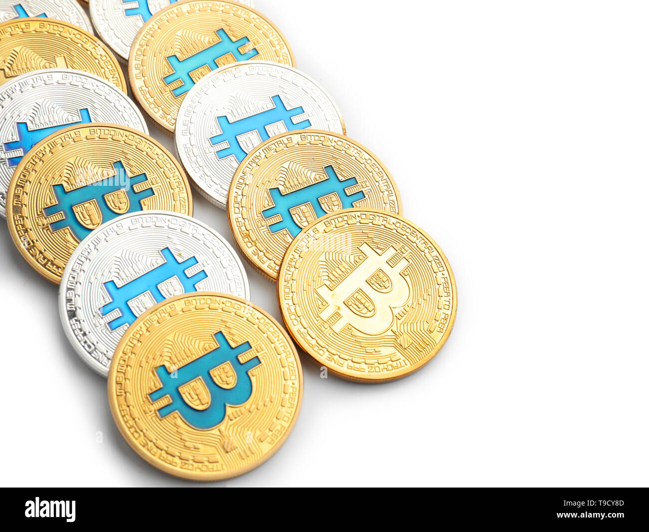 Many bitcoins hi-res stock photography and images - Alamy