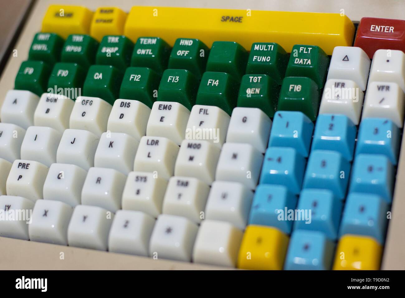 Close up of air traffic controller buttons on display at the Oregon Air ...