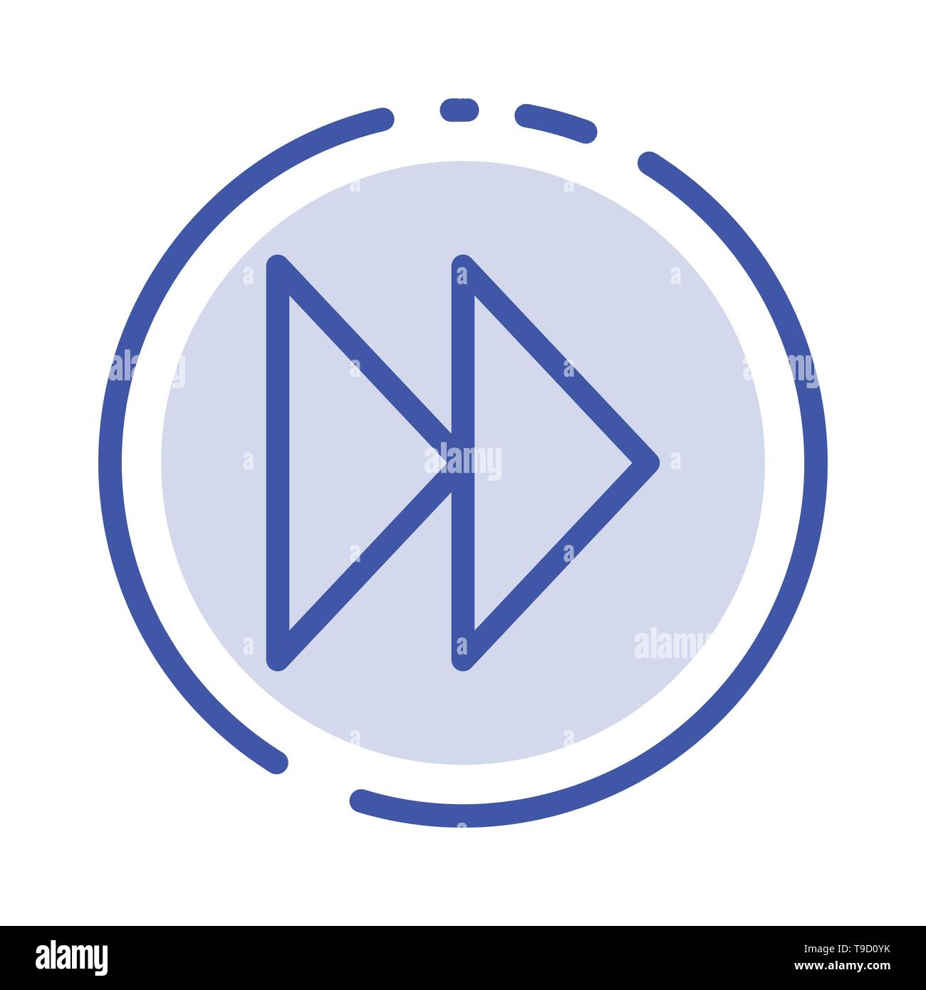 Fast forward sign icon blue hi-res stock photography and images - Alamy