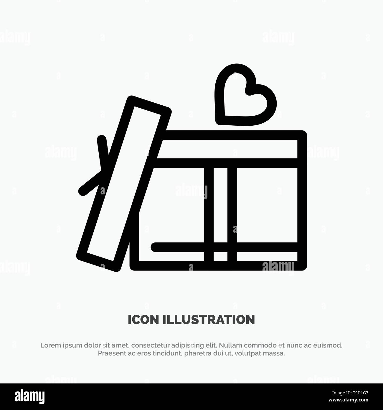 Box heart Stock Vector Images - Alamy