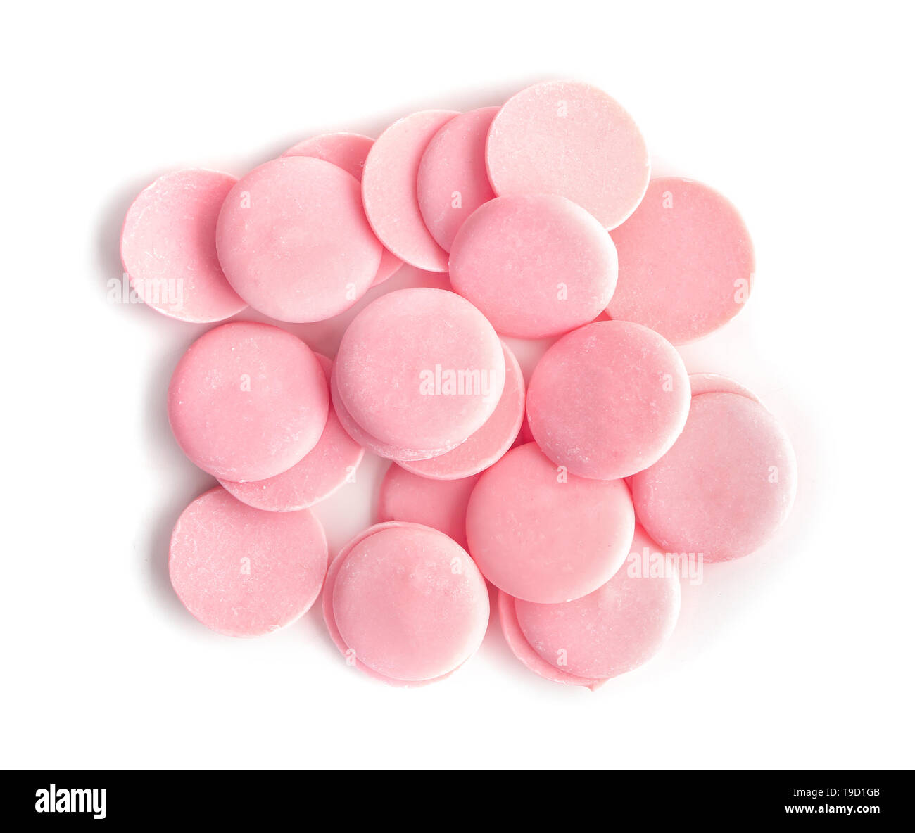 Delicious color chips on white background Stock Photo - Alamy