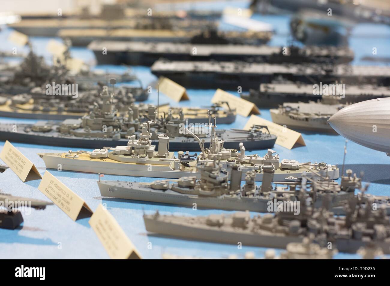 A display of WWII Naval Aviation models on display at the Oregon Air ...