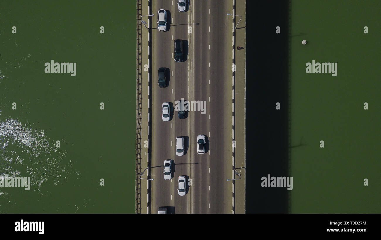 Aerial 4k top view cars hi-res stock photography and images - Alamy