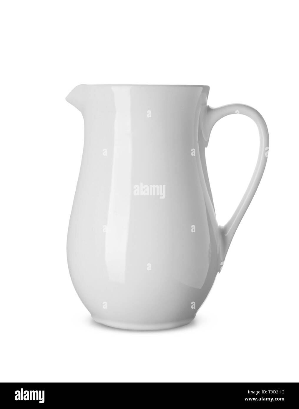 Ceramic jug on white background Stock Photo - Alamy