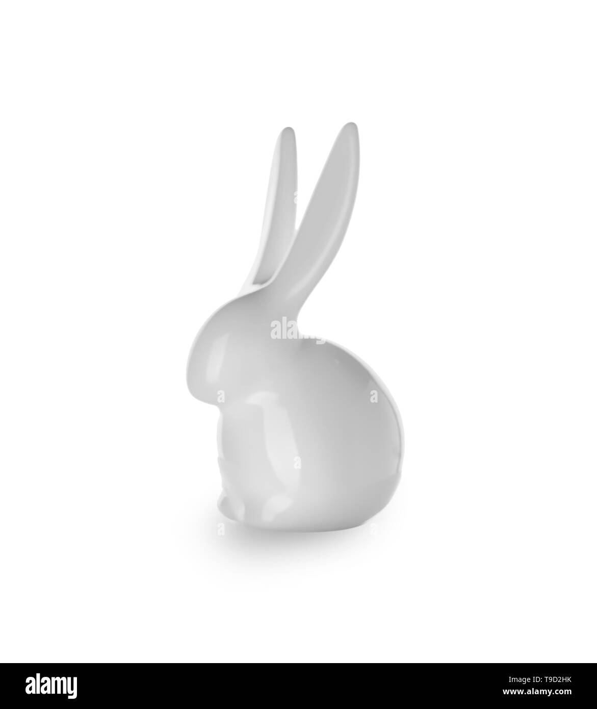 Beautiful ceramic rabbit on white background Stock Photo - Alamy