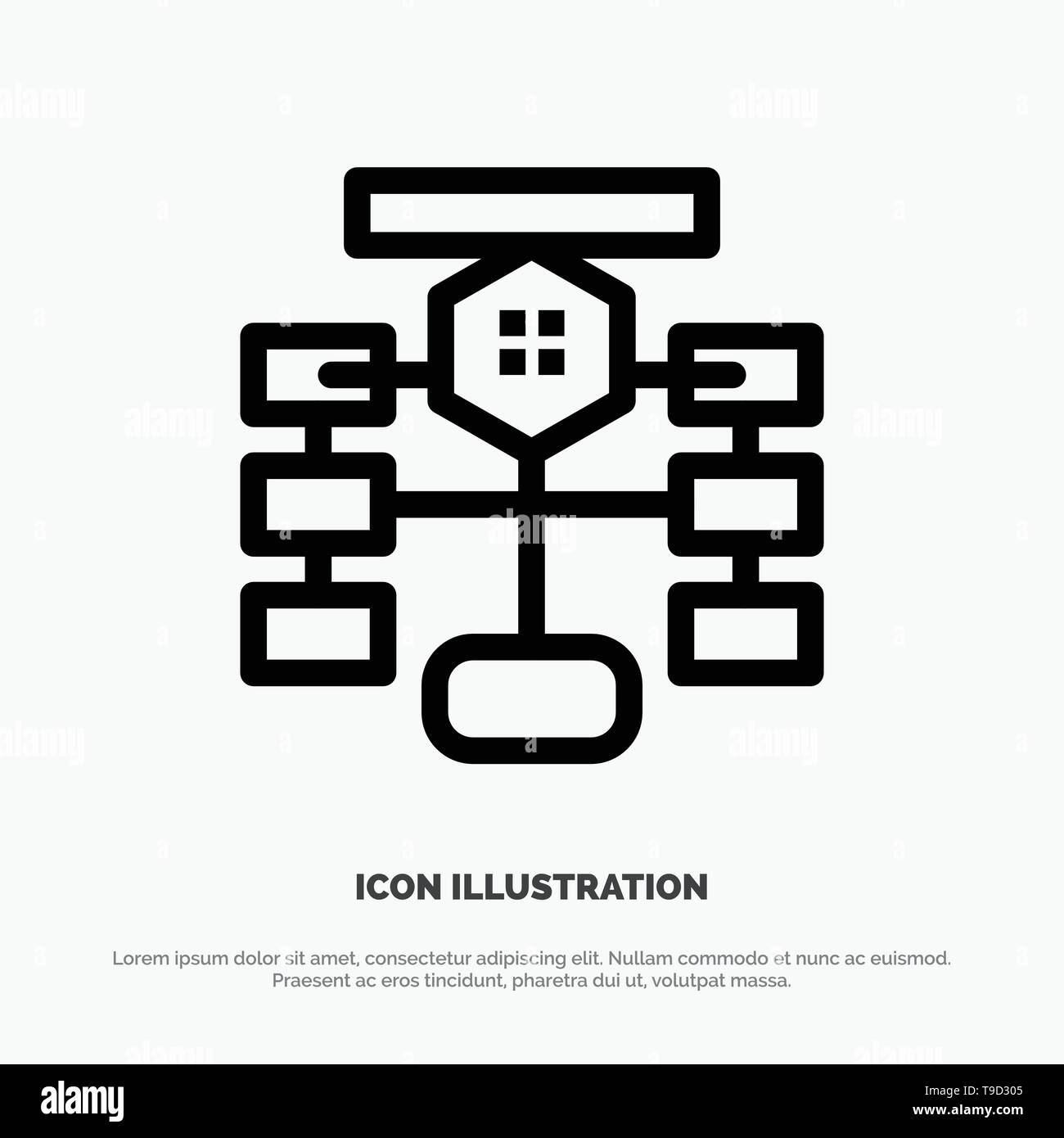 Glowing Blue Flowchart Diagram High Resolution Stock Photography and ...