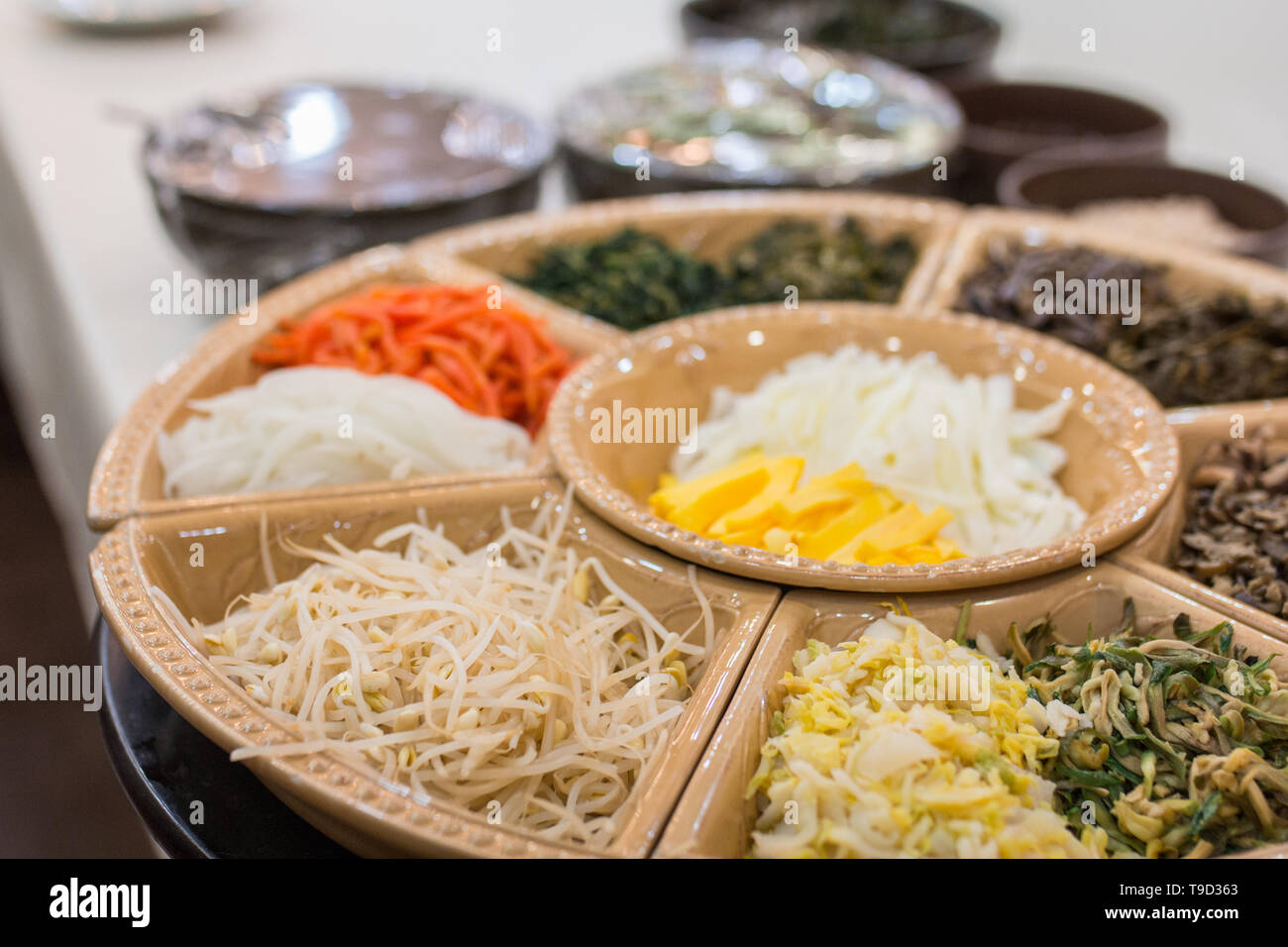 A photo of the preparation of Bibimbap Stock Photo - Alamy