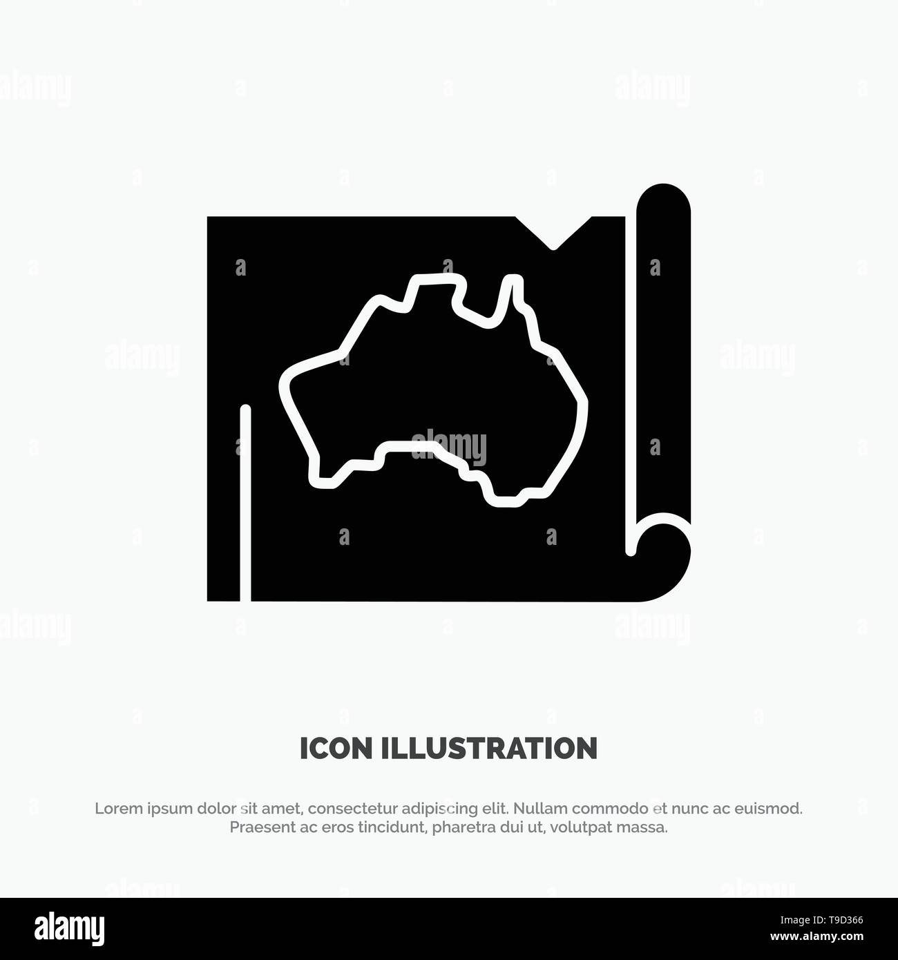 Simple australia map outline Cut Out Stock Images & Pictures - Alamy