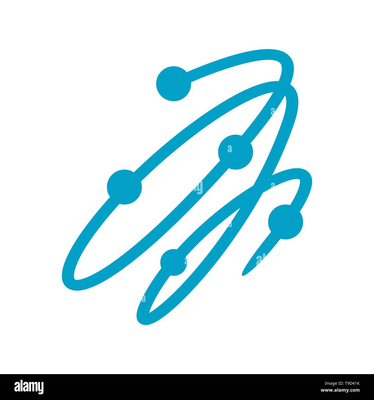 Connected circle vector illustration. Technology abstract dot ... Connected circle vector illustration. Technology abstract dot ...
