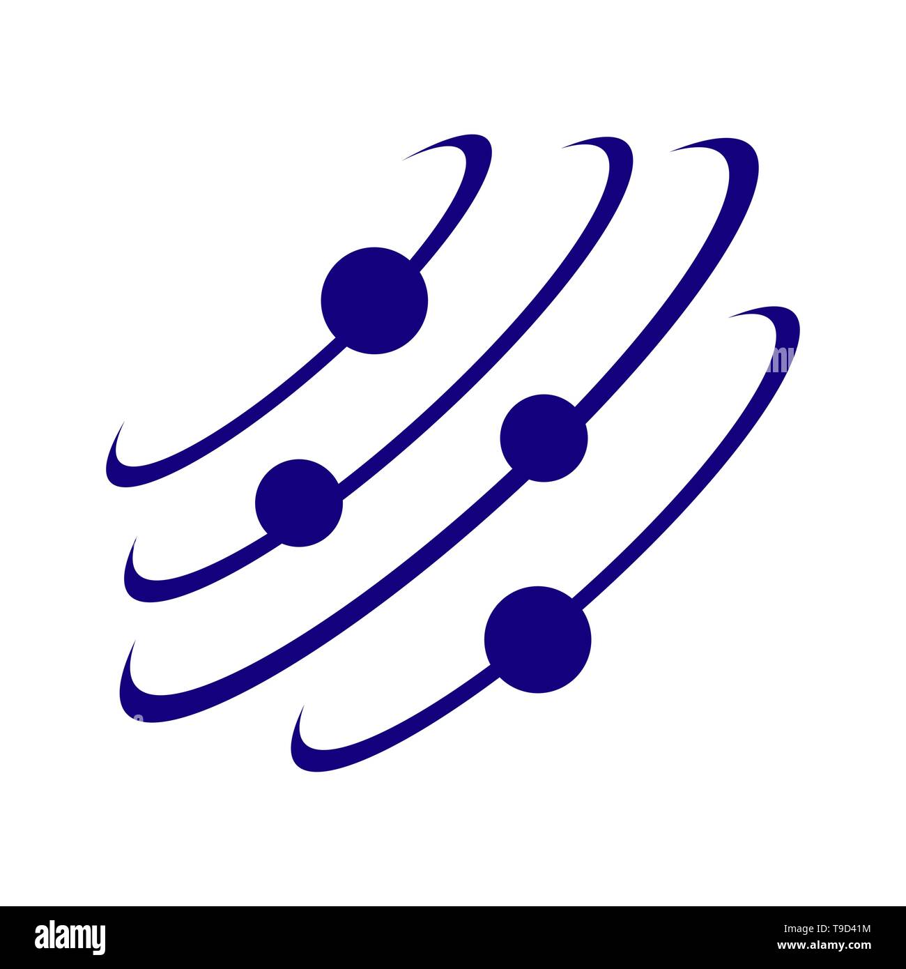 Connected circle vector illustration. Technology abstract dot ... Connected circle vector illustration. Technology abstract dot ...