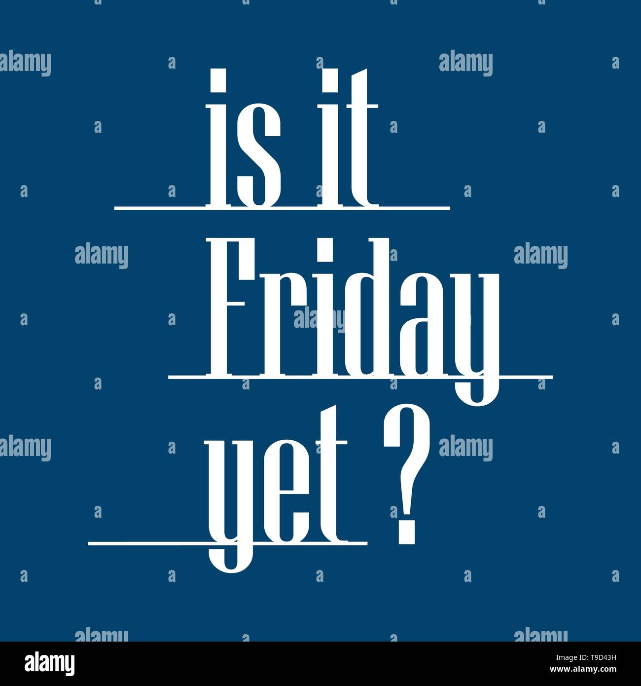 Is it friday yet lettering. Vector Hand drawn friday quote positive ...