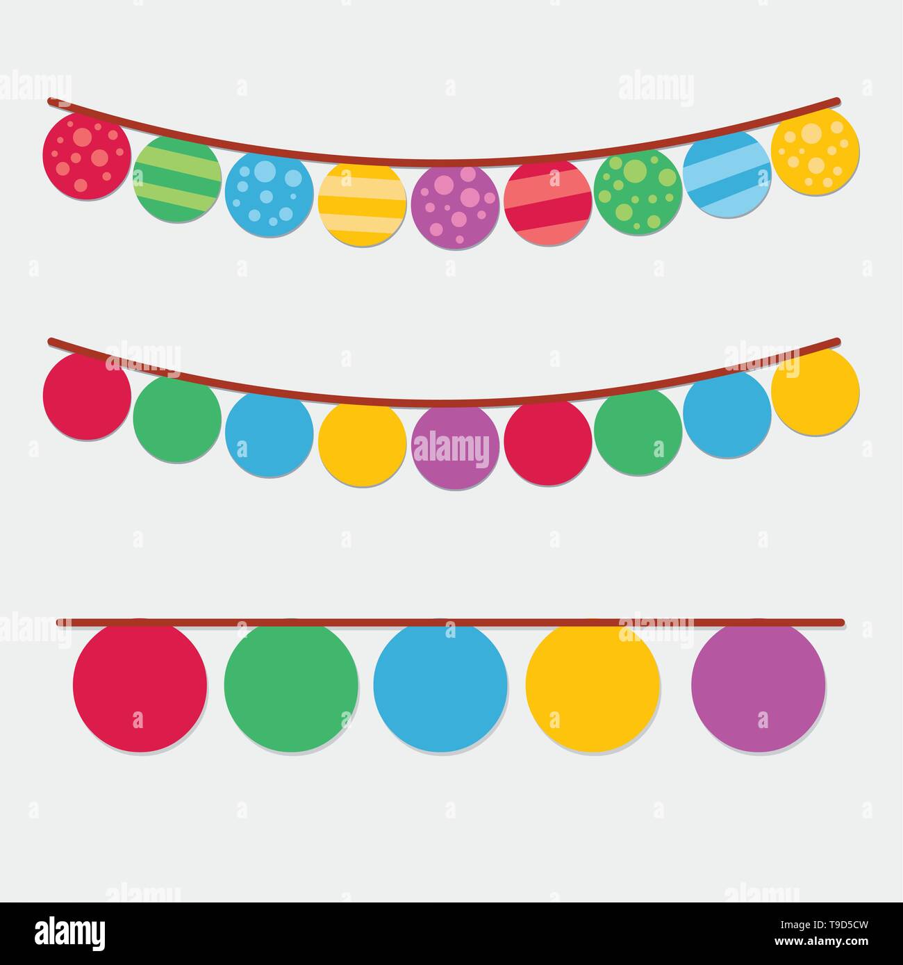circle bunting and garland vector set Stock Vector Image & Art - Alamy