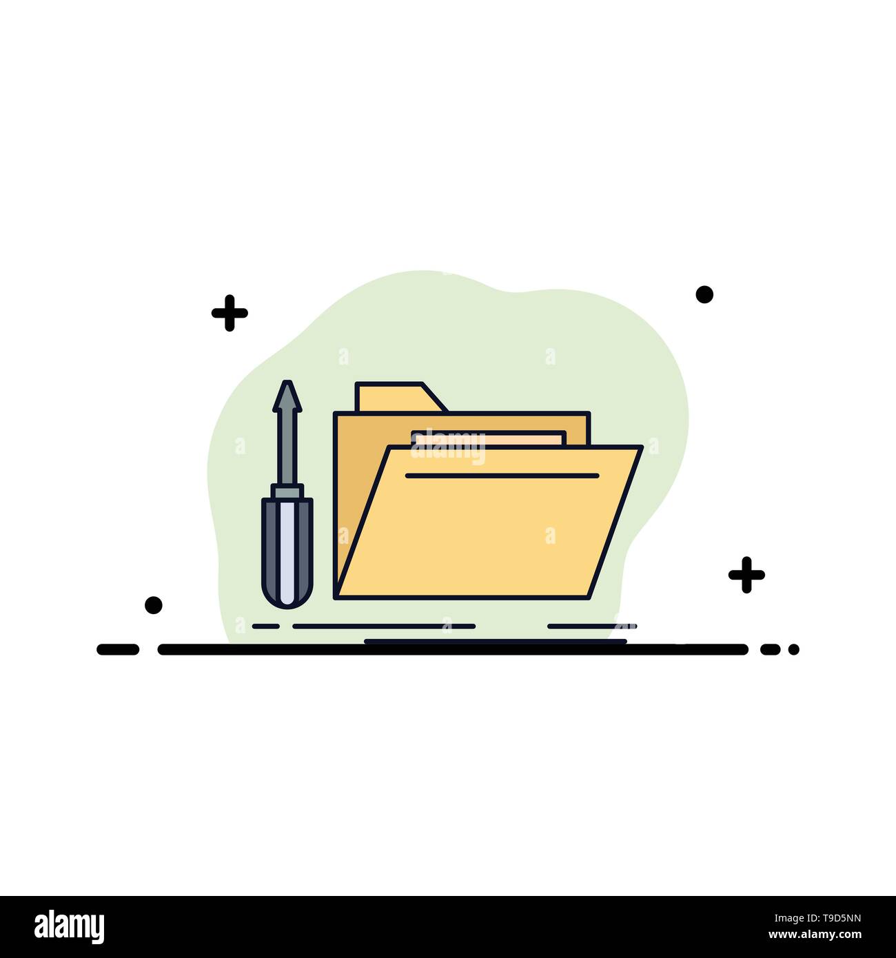 3d illustration folder icon wrench hi-res stock photography and images ...