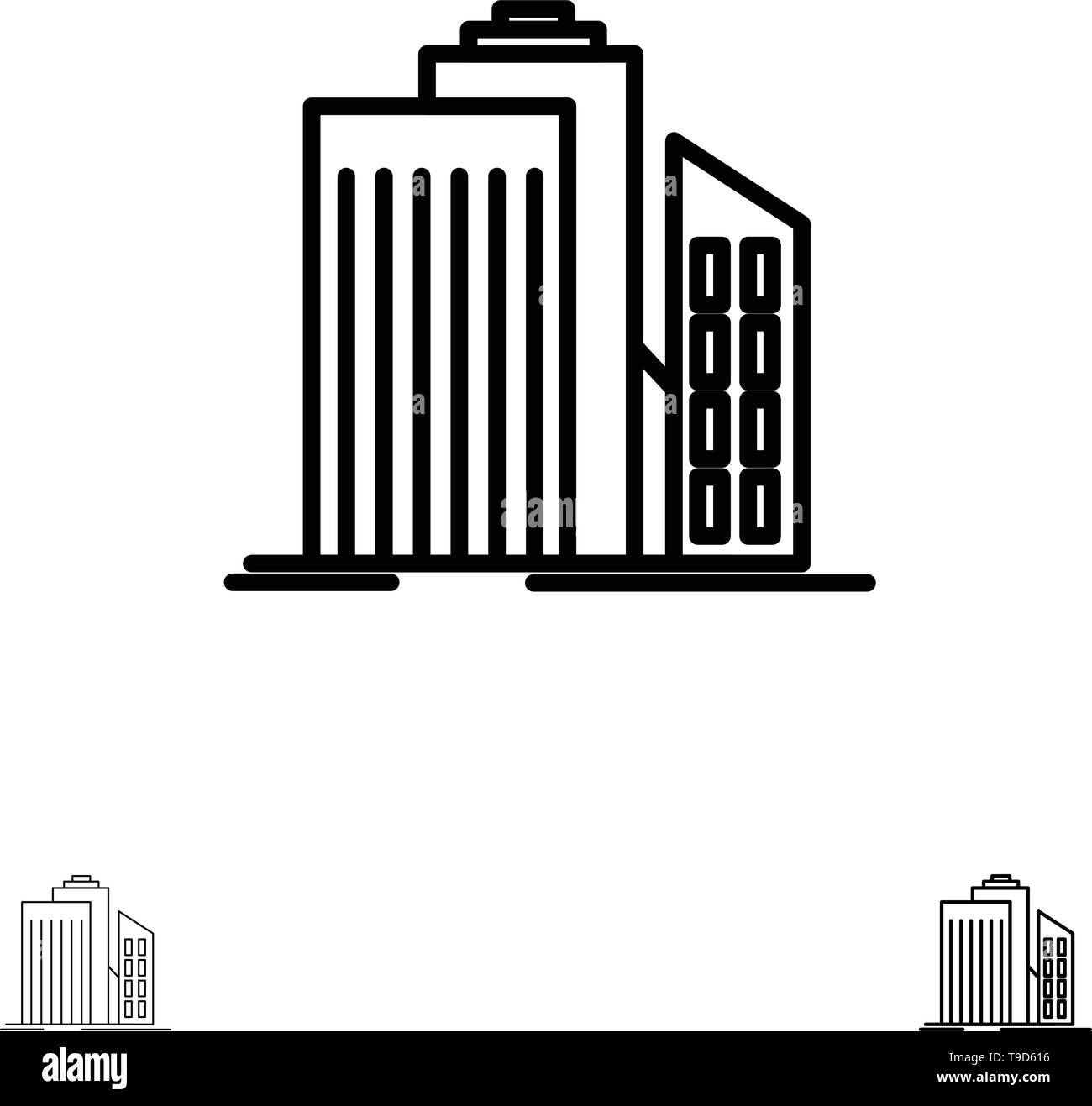 Modern office and residential buildings Black and White Stock Photos ...