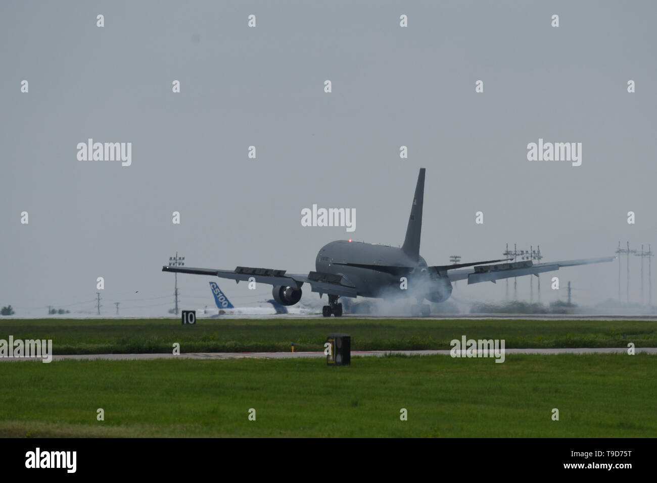 A KC-46A Pegasus lands May 17, 2019, at McConnell Air Force Base, Kan ...