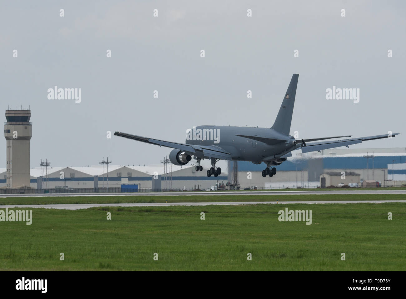A KC-46A Pegasus lands May 17, 2019, at McConnell Air Force Base, Kan ...