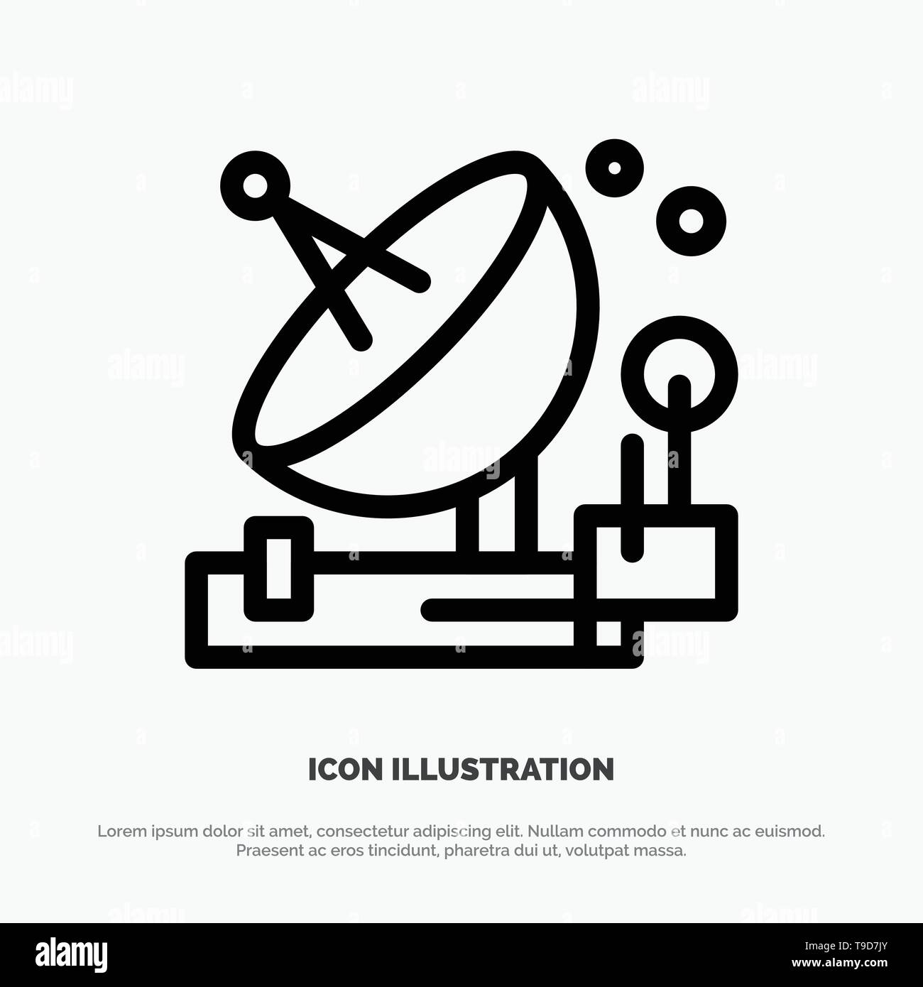 Parabolic antenna symbol vector illustration hi-res stock photography ...