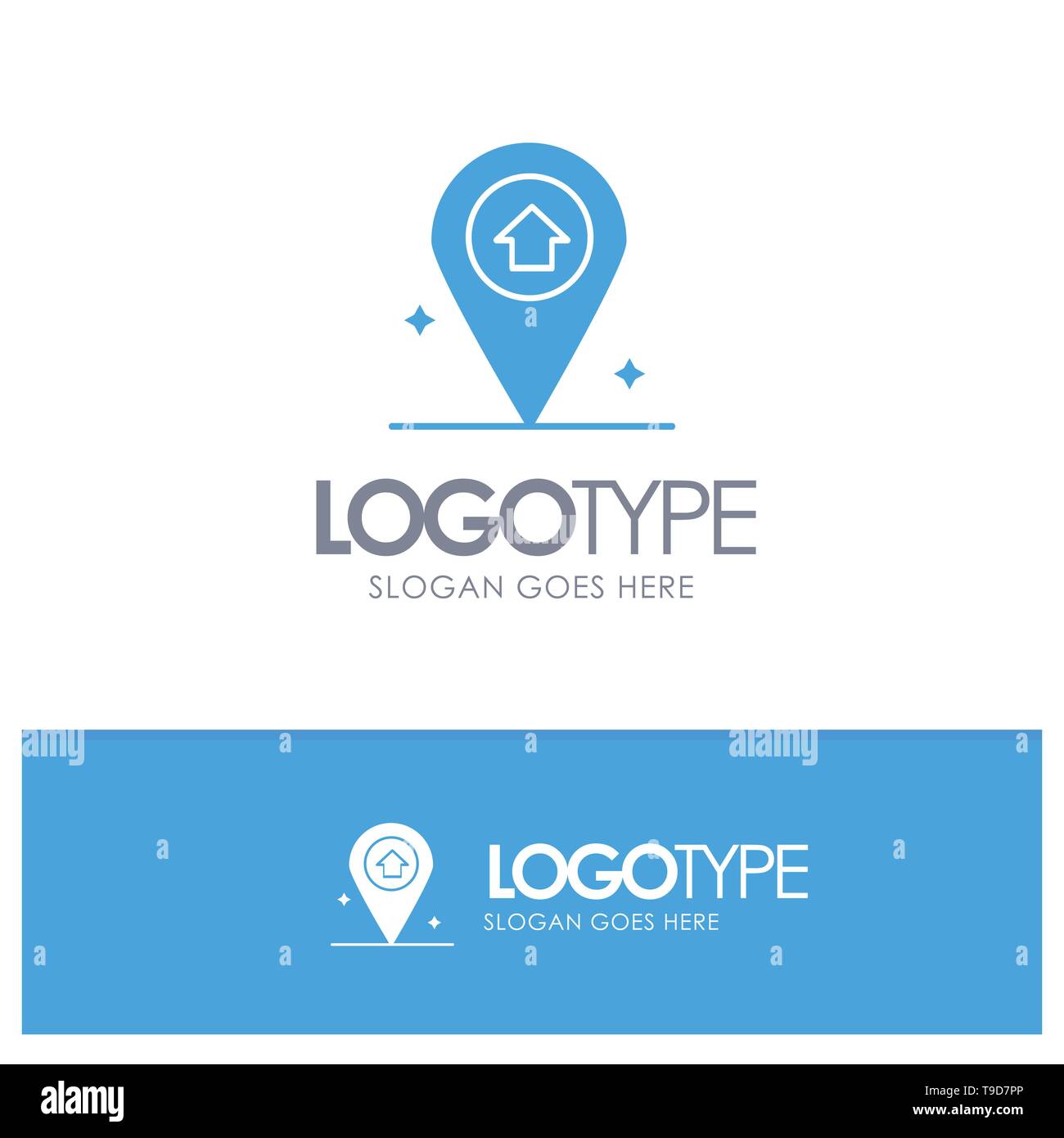 Blue house point Stock Vector Images - Alamy