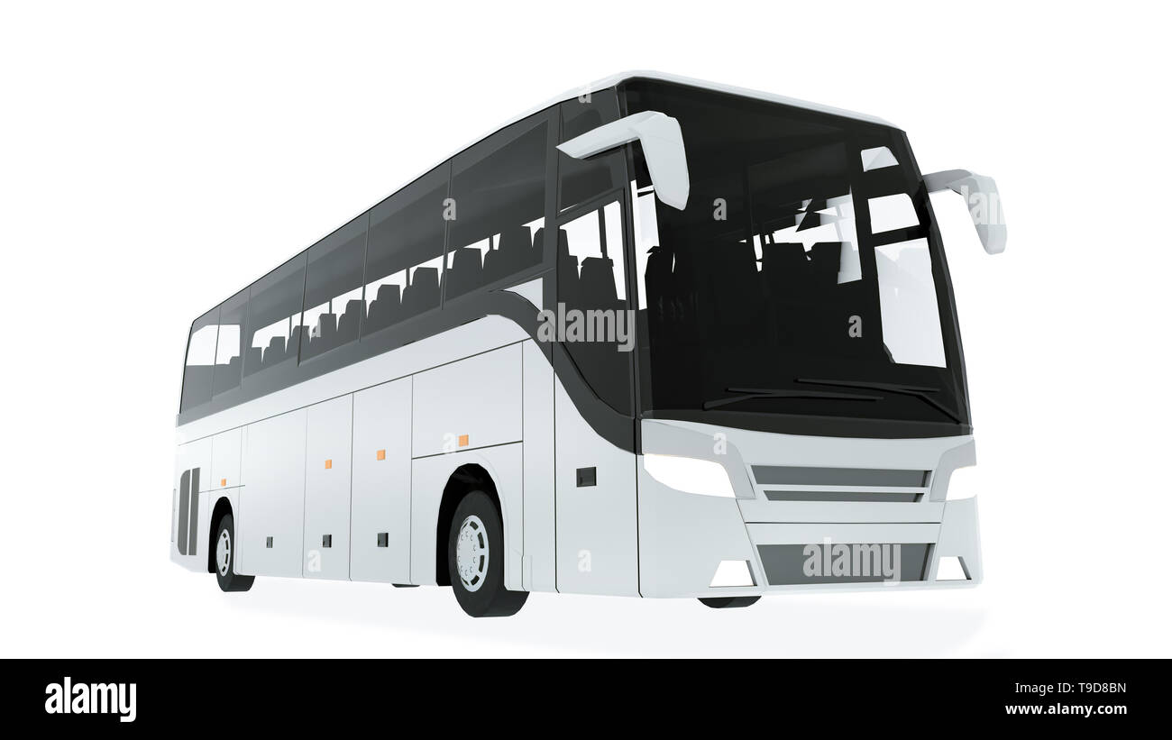 Coach Bus Mock-Up 3D illustration Stock Photo - Alamy