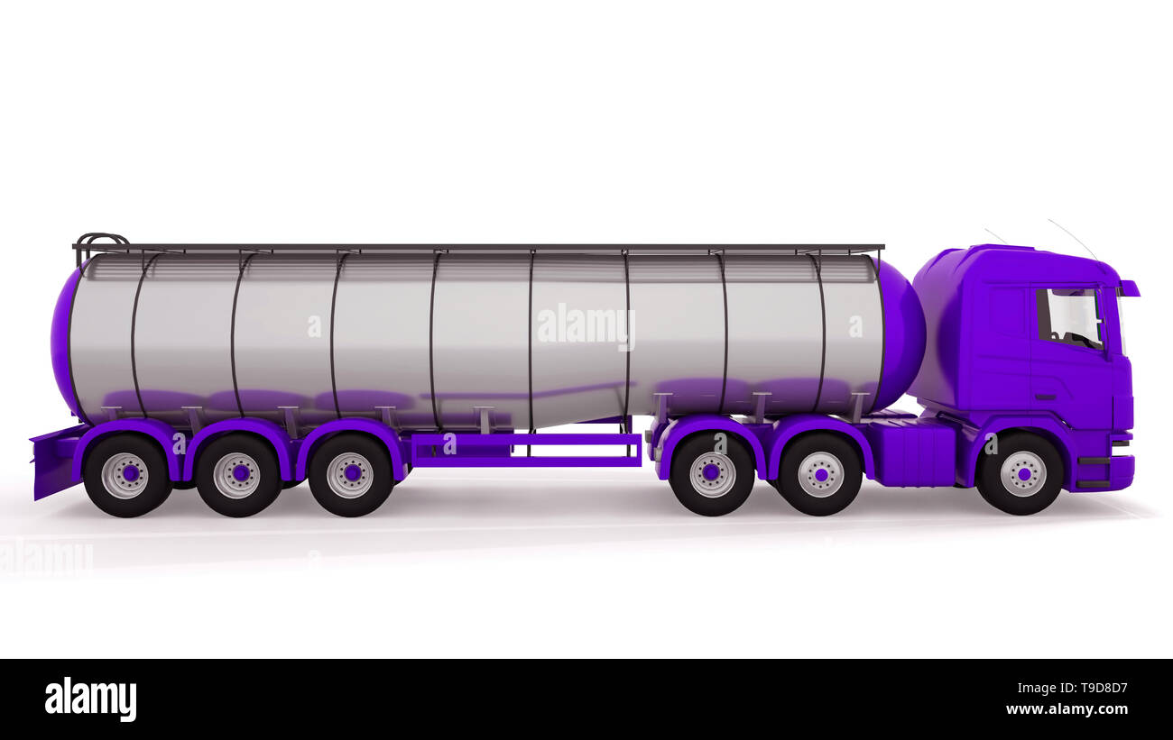 Fuel gas tanker truck isolated. 3D rendering Stock Photo - Alamy