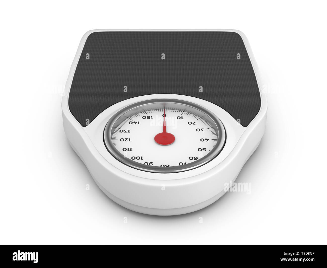 Bathroom scale on a white background. 3d illustration Stock Photo - Alamy