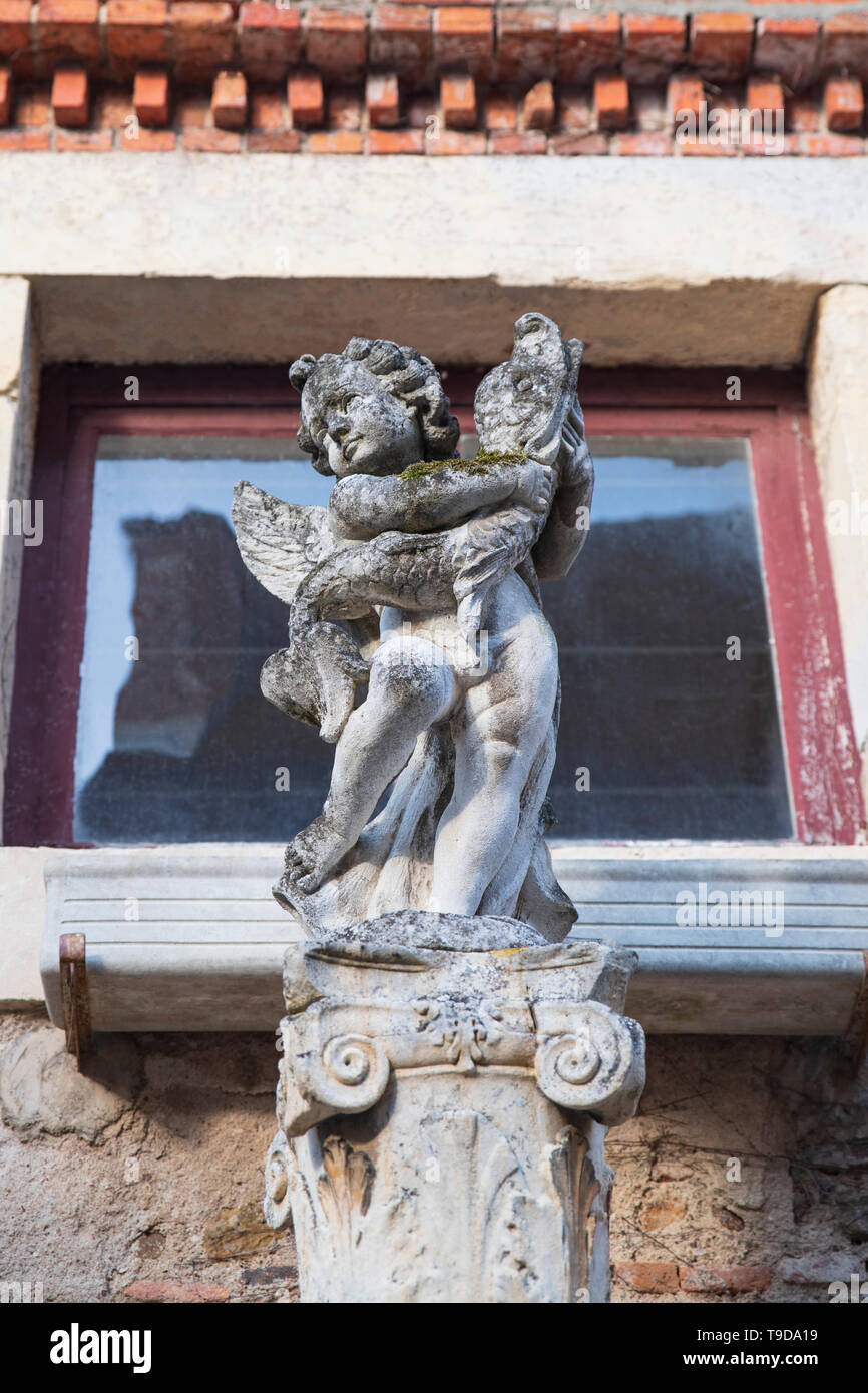 Sculpture of an angel in Burgundy, France Stock Photo - Alamy