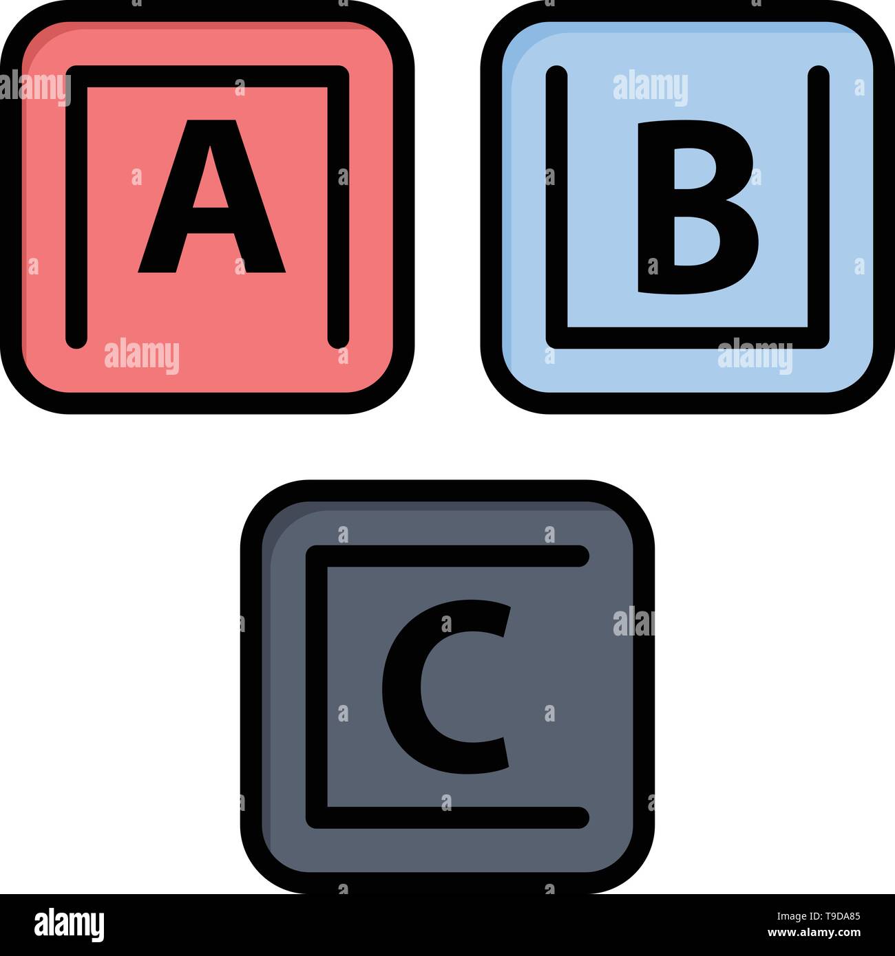 Letter blocks spell Stock Vector Images - Alamy