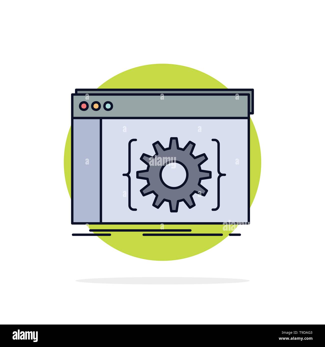Api App Coding Developer Software Flat Color Icon Vector Stock Vector Image And Art Alamy