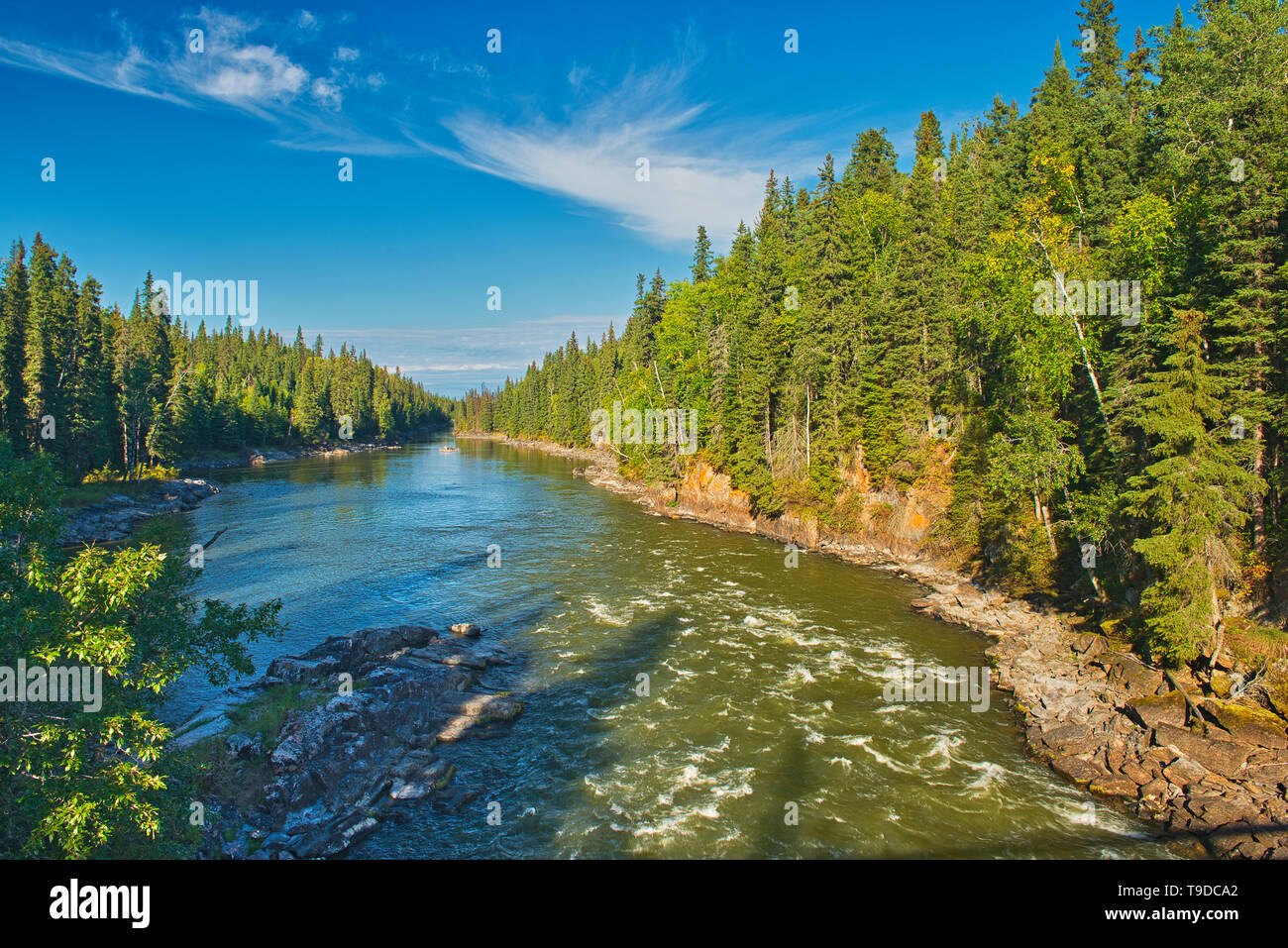 The Grass River Pisew Falls Provincial Park Manitoba Canada Stock Photo ...