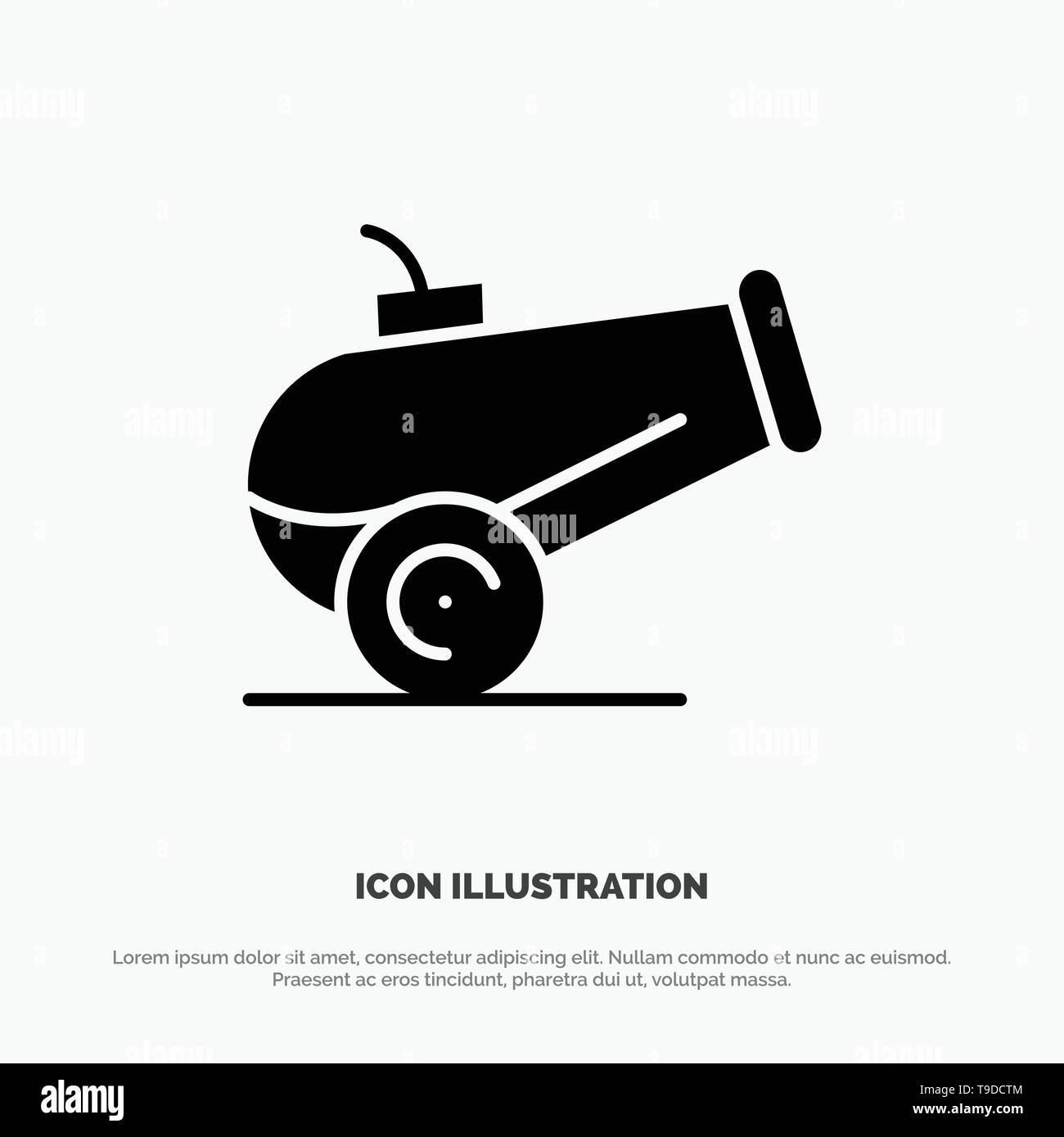 Old cannon black and white Stock Vector Images - Alamy