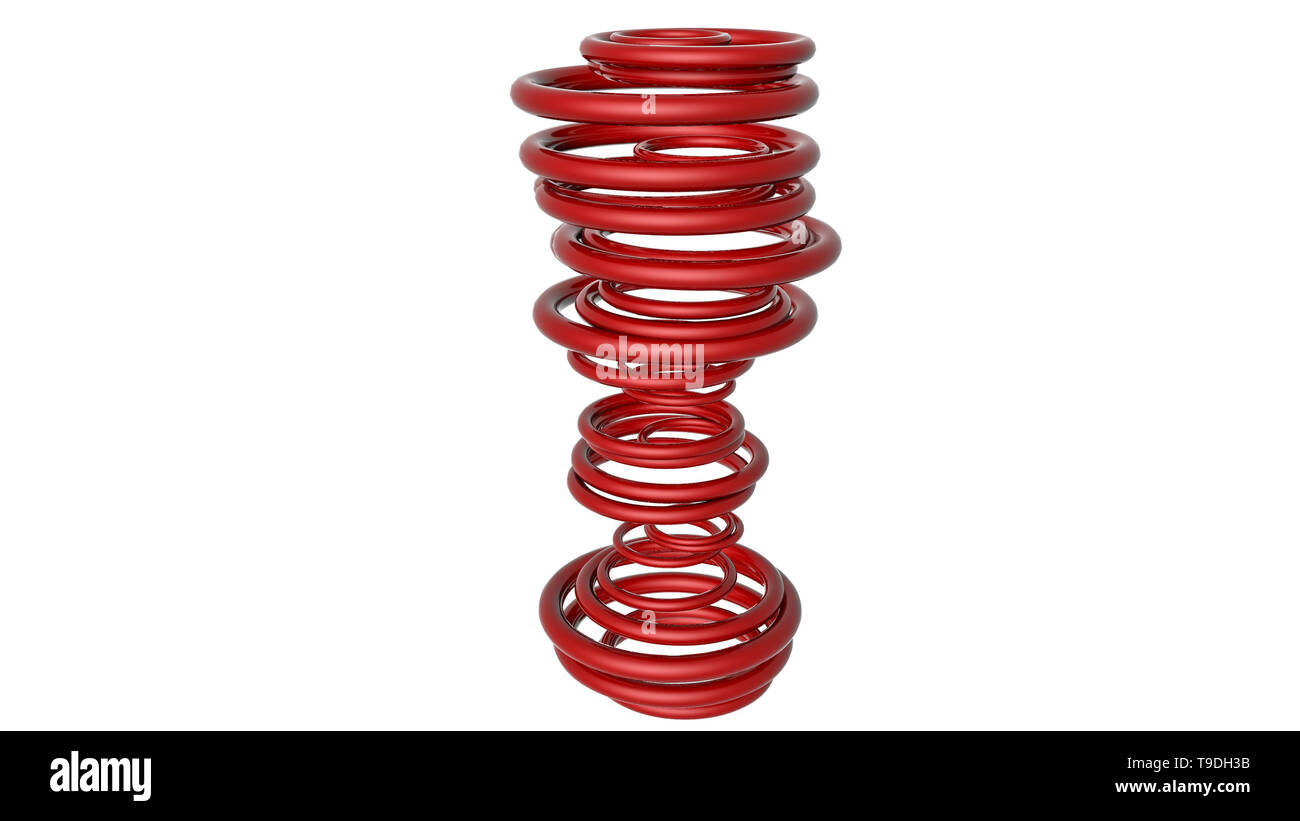 red rings on a white background. 3D rendering Stock Photo - Alamy