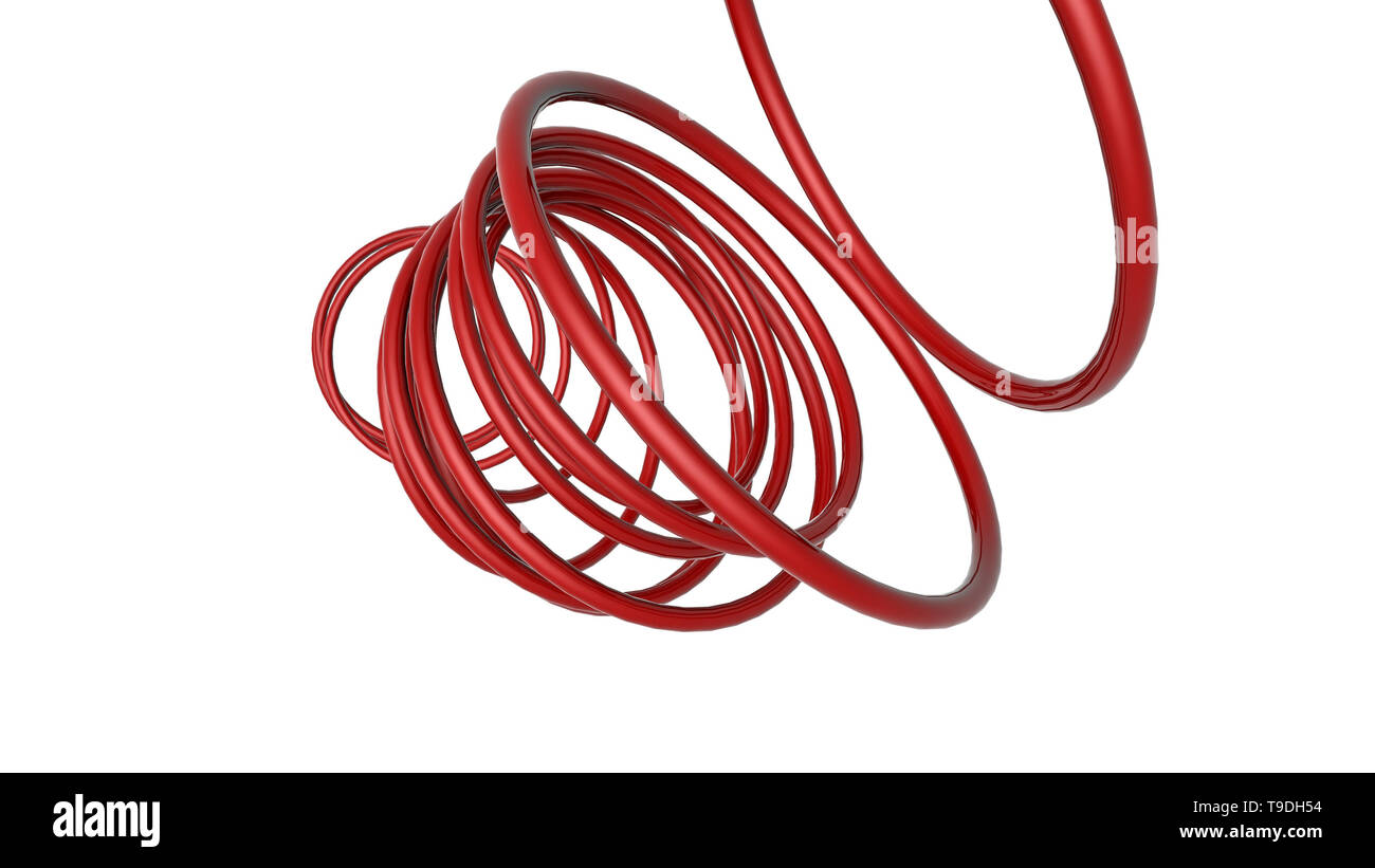 red rings on a white background. 3D rendering Stock Photo - Alamy