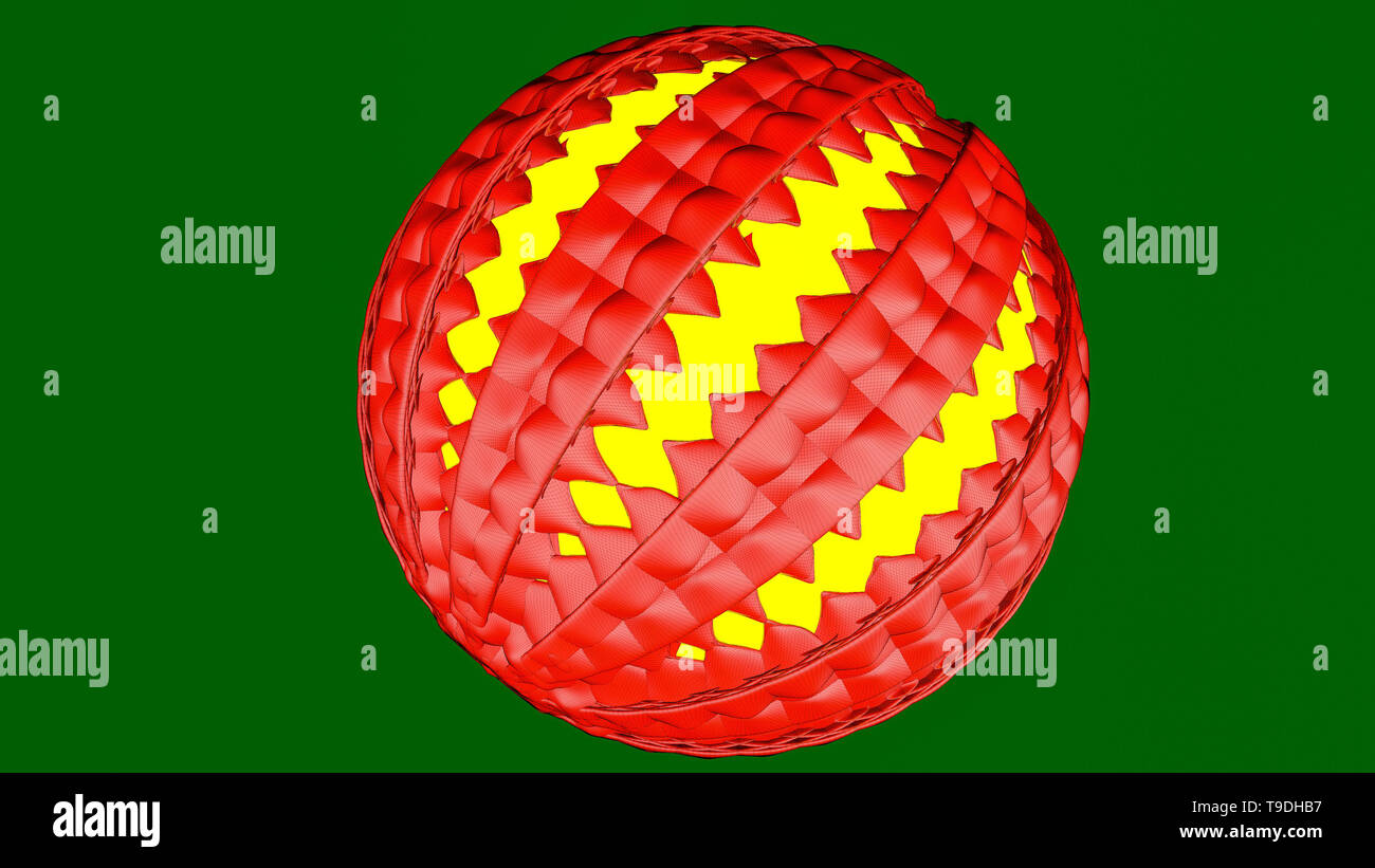 three-dimensional model of the abstract sphere. on a green. 3D ...