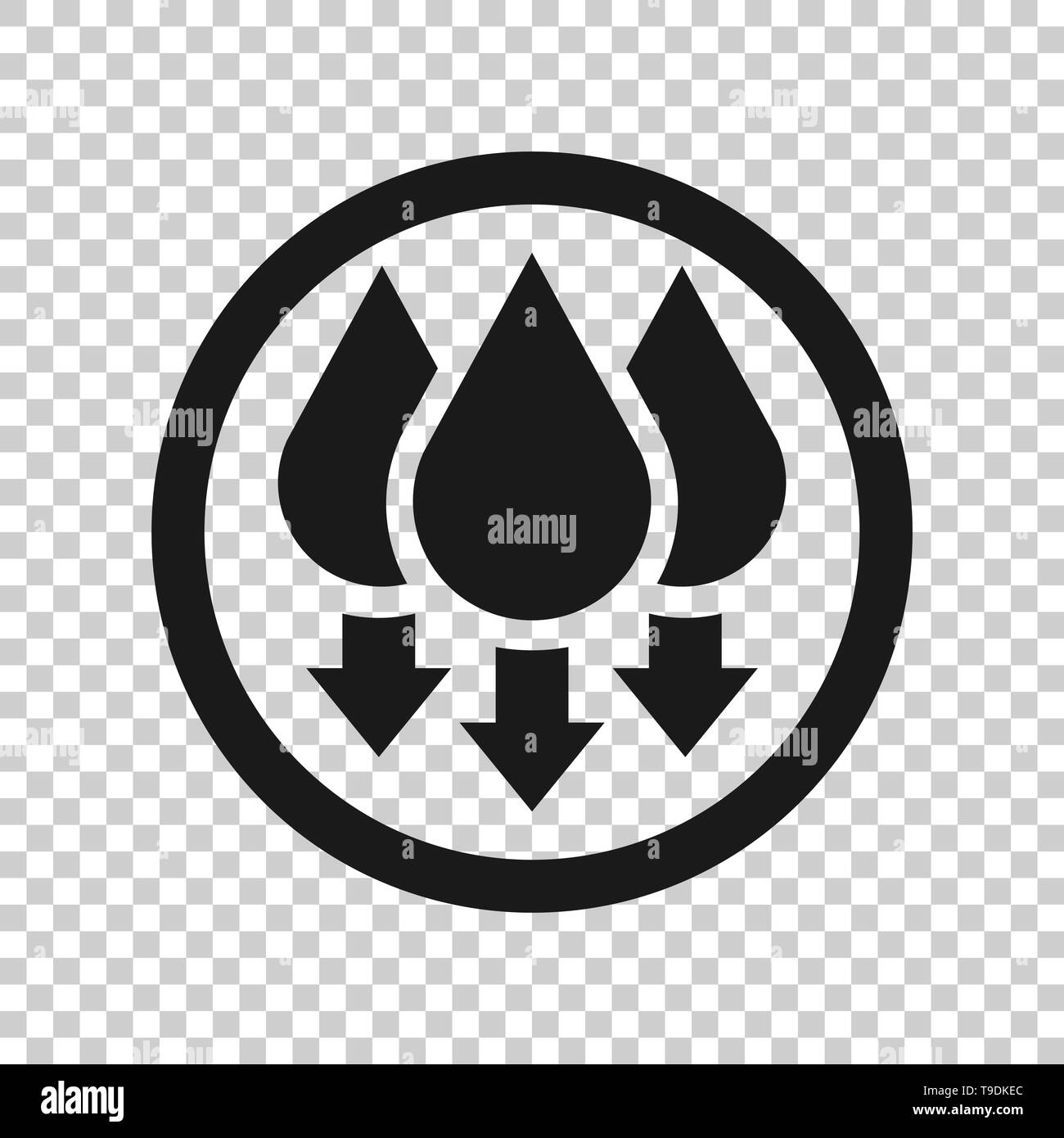 Humidity icon in transparent style. Climate vector illustration on ...