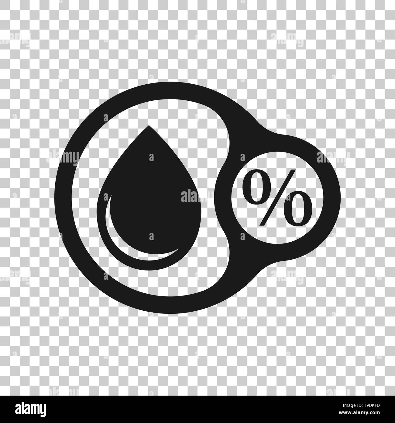 Humidity icon in transparent style. Climate vector illustration on ...