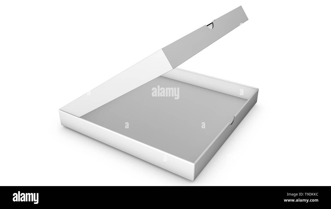 pizza box. Template for advertising. 3d render Stock Photo - Alamy