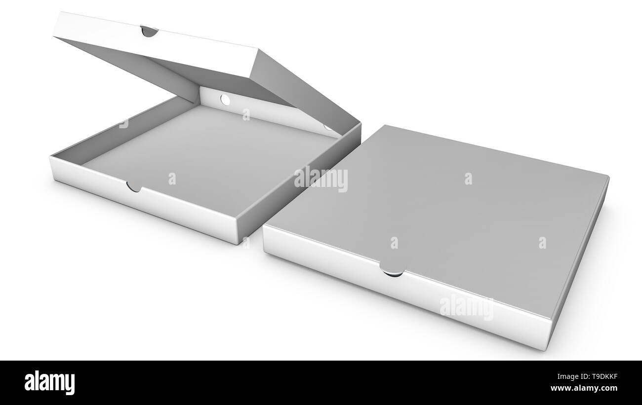 pizza box. Template for advertising. 3d render Stock Photo - Alamy