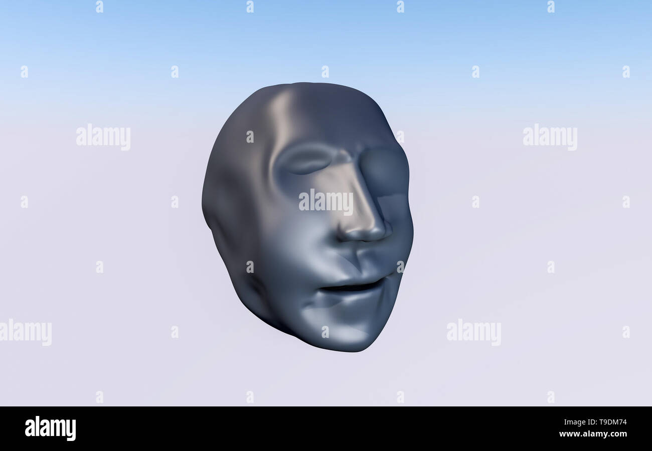 abstract model of the human head. 3d RENDERING Stock Photo - Alamy