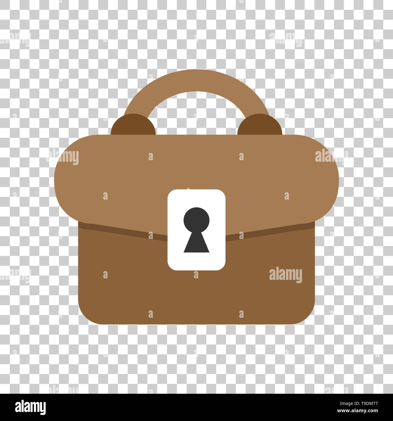 Briefcase sign icon in transparent style. Suitcase vector illustration ...