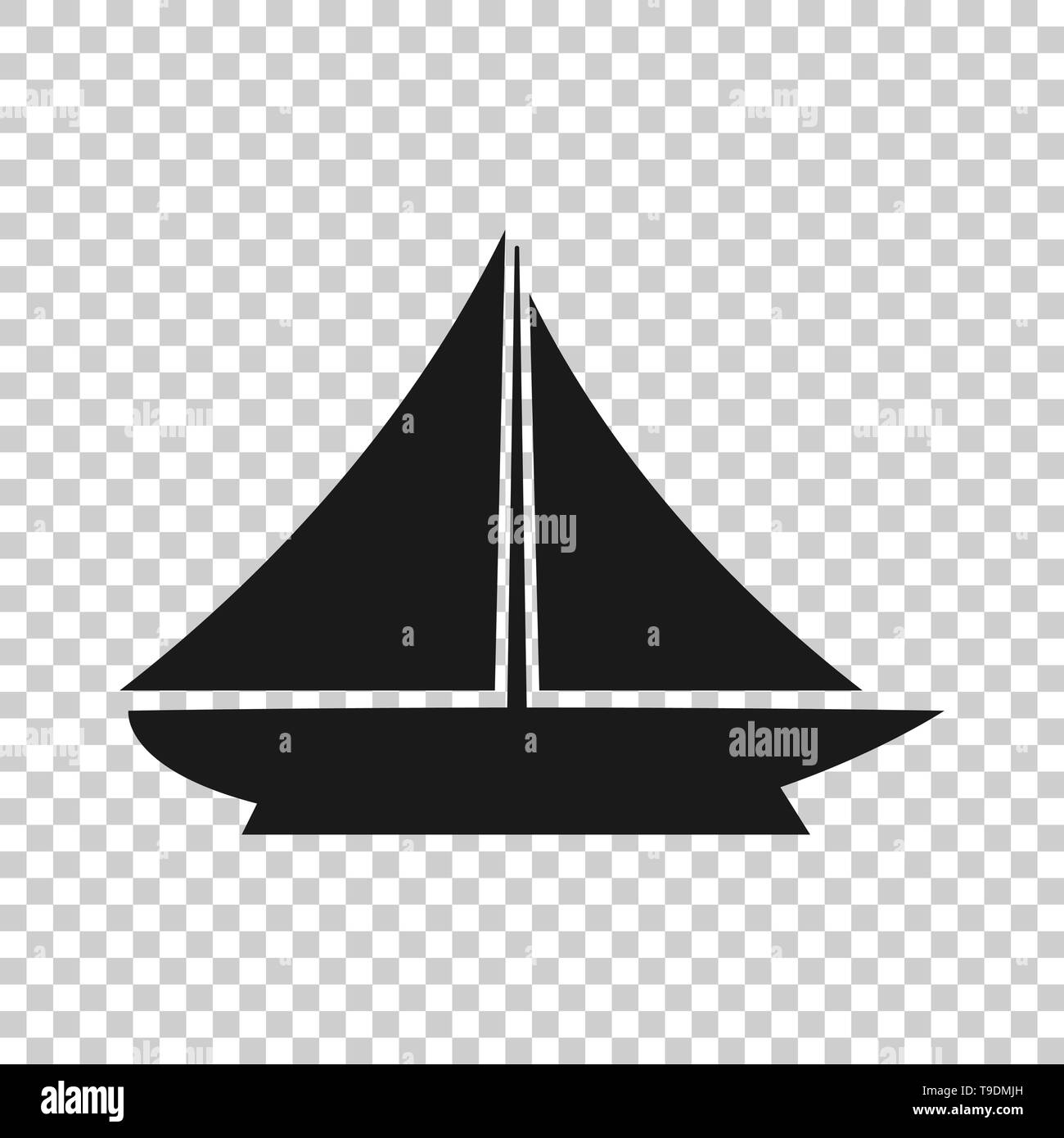 Ship cruise sign icon in transparent style. Cargo boat vector ...