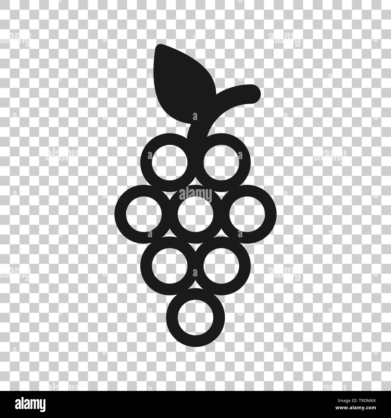 Grape fruits sign icon in transparent style. Grapevine vector ...
