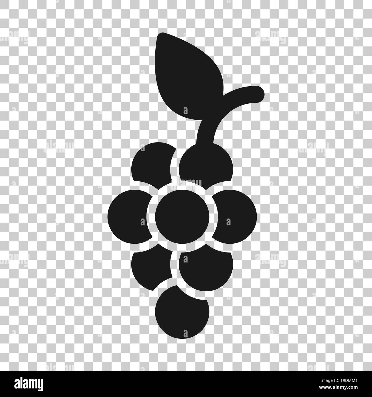 Grape fruits sign icon in transparent style. Grapevine vector ...
