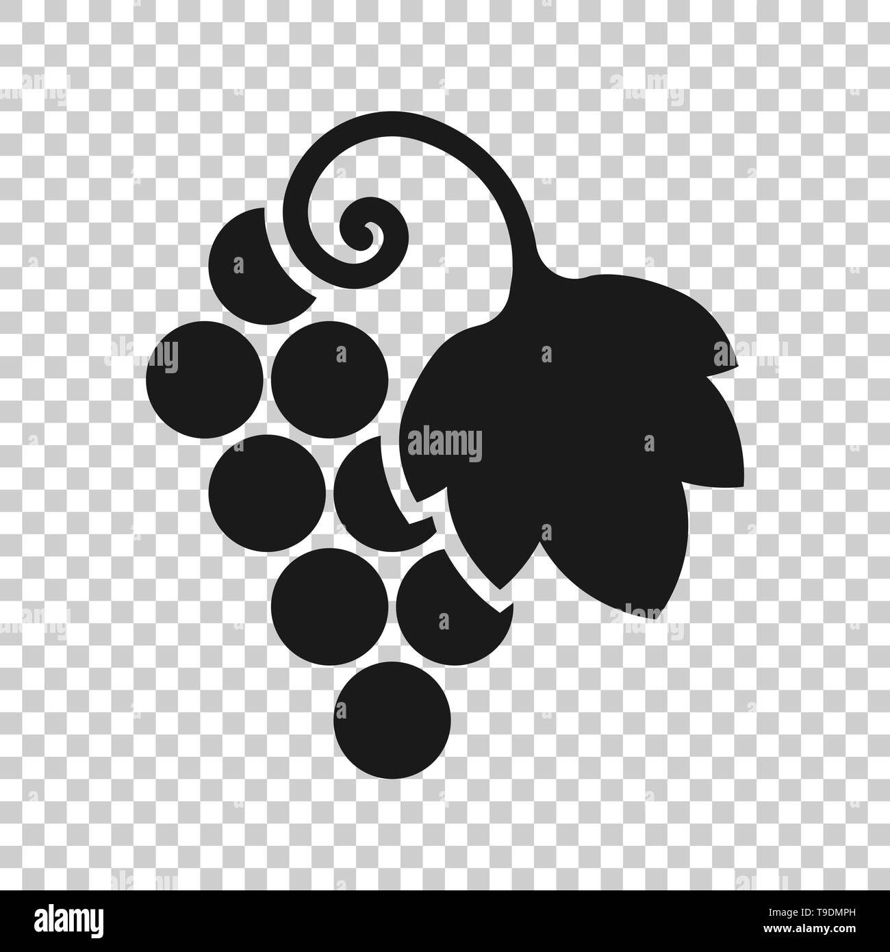 Grape fruits sign icon in transparent style. Grapevine vector ...