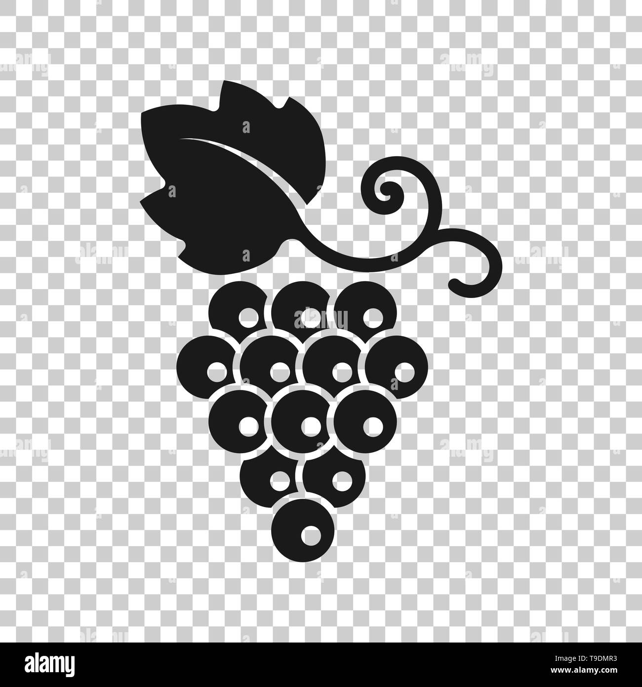 Grape fruits sign icon in transparent style. Grapevine vector ...